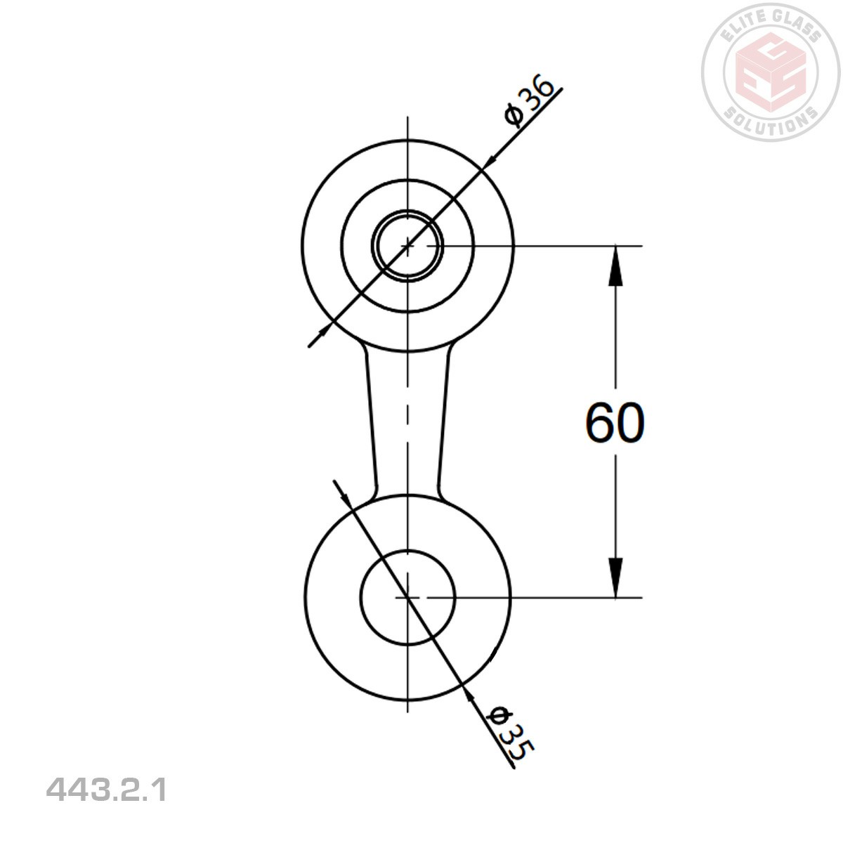 Light Duty Spider Fitting - 1 Way - Elite Glass Solutions