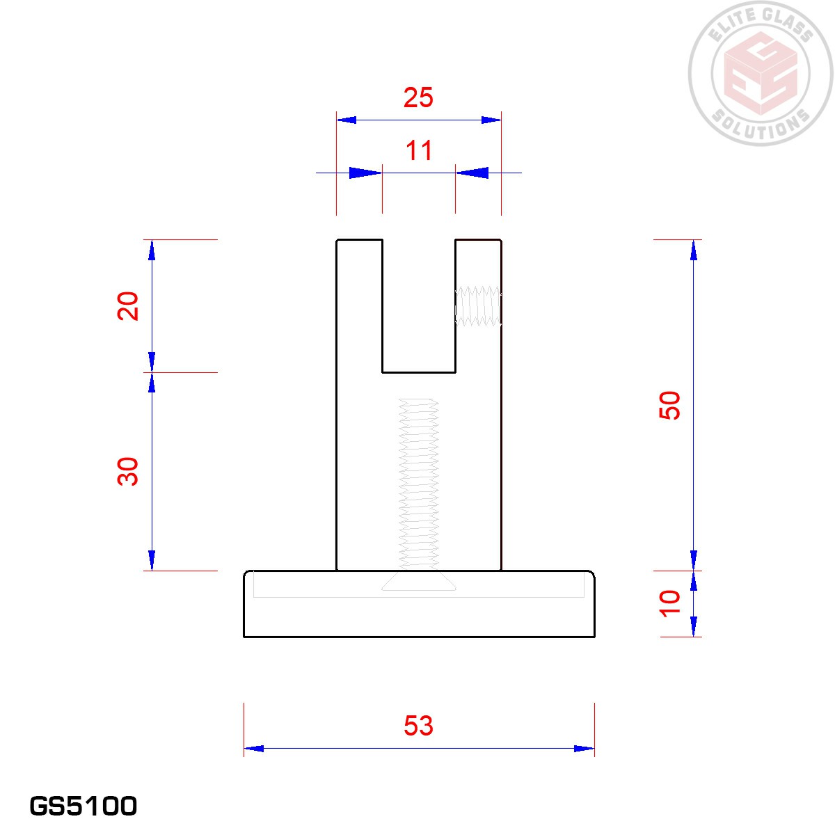 Offset Hand Rail Brackets - Elite Glass Solutions